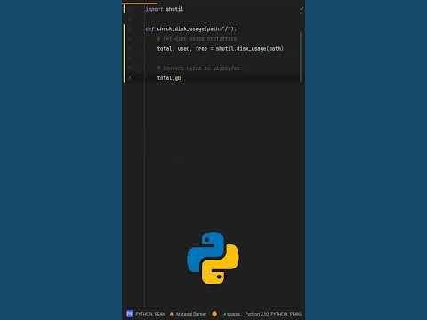 Why is shutil.disk_usage essential for monitoring disk space? Master Disk #space Monitoring in ...