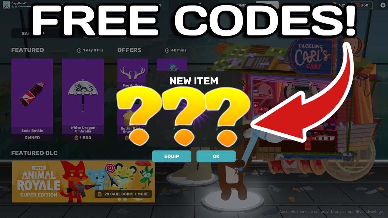 $0.00 Coupon Code In Super Animal Royale!😍 - YouTube