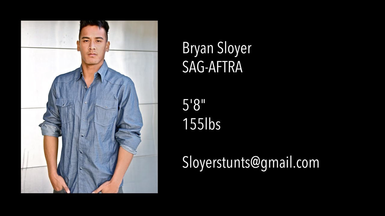 Bryan Sloyer Stunt Reel 2017 - YouTube