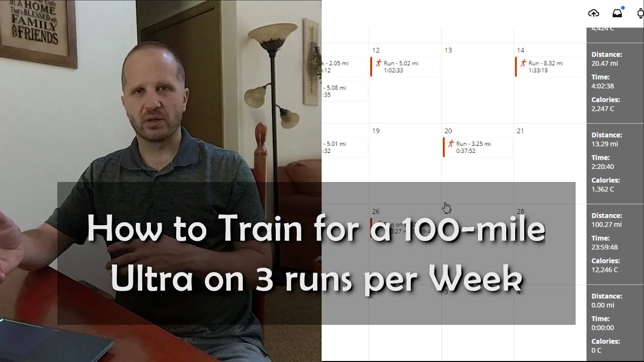 How to train for a 100 mile run on 3 runs per week - YouTube