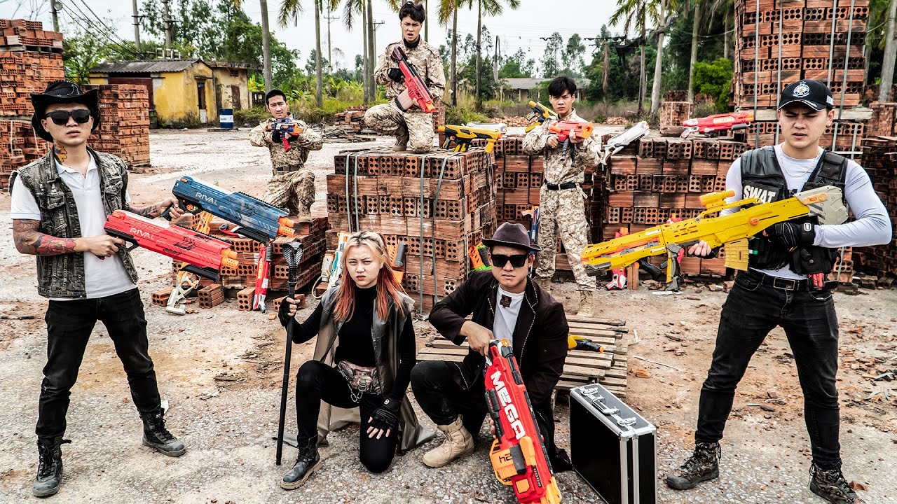 LTT Game Nerf War : Police Patrol Warriors SEAL X Nerf Guns Fight Mr ...