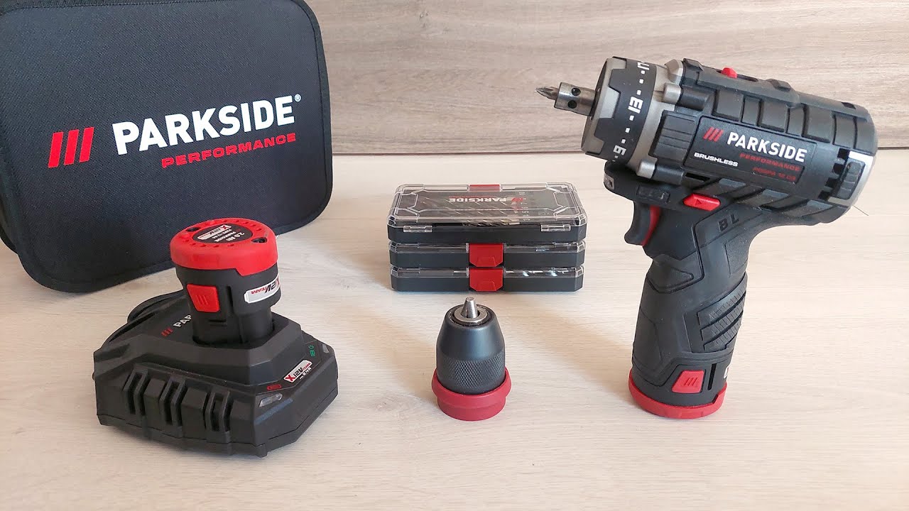Parkside 12V Cordless Drill Driver Set Unboxing And Review - PBSPA 12 ...