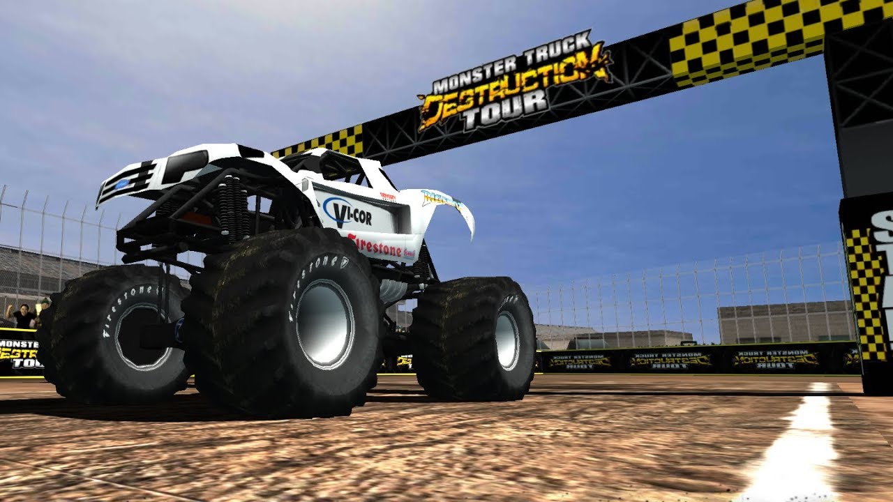 Bigfoot Vicor Drag Race From Level 24 - Monster Truck Destruction - YouTube