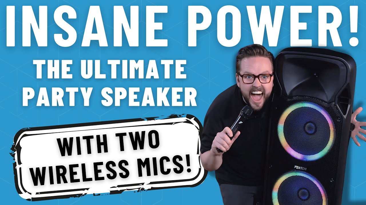 New & Improved 🎤 Fenton FT212LED MK2 - 2x12 1400W Large Battery Powered ...