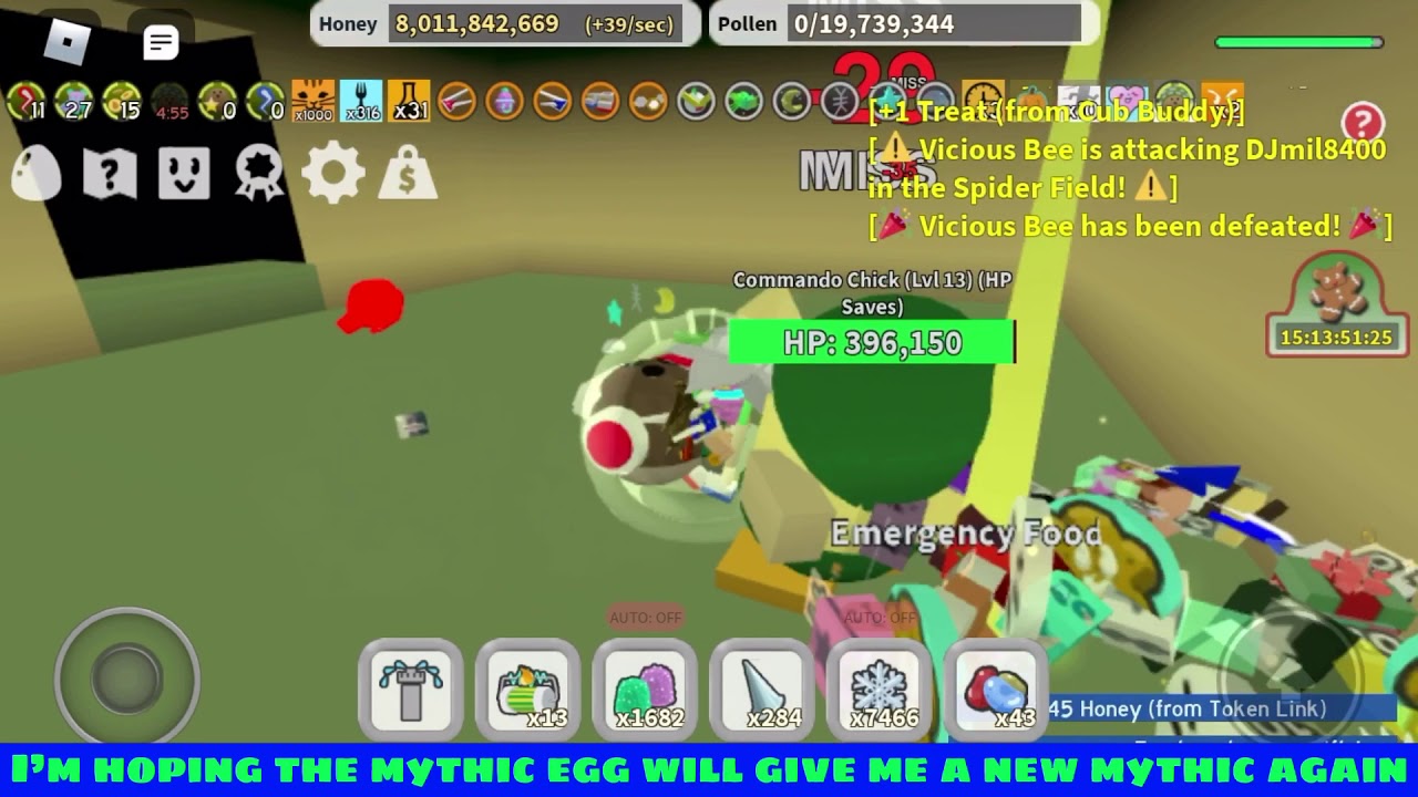 Roblox Bee Swarm Simulator 50th Commando Chick Capture - YouTube