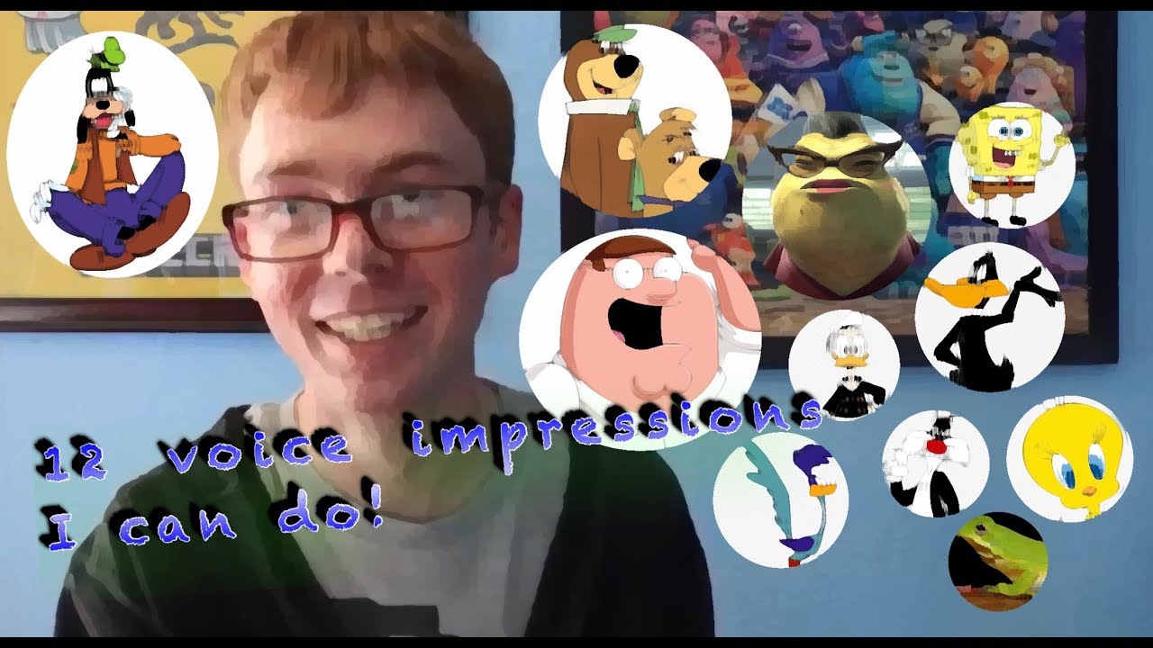 12 voice impressions I can do! - YouTube