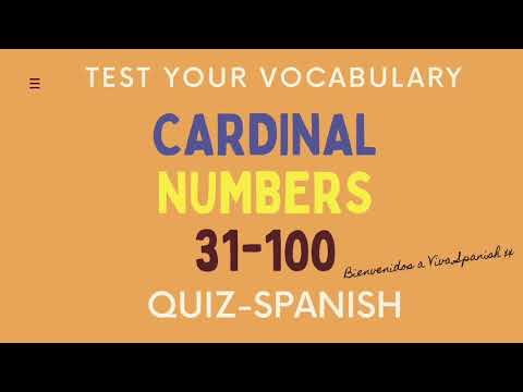 Quiz: learn the numbers 31-100 in Spanish - YouTube