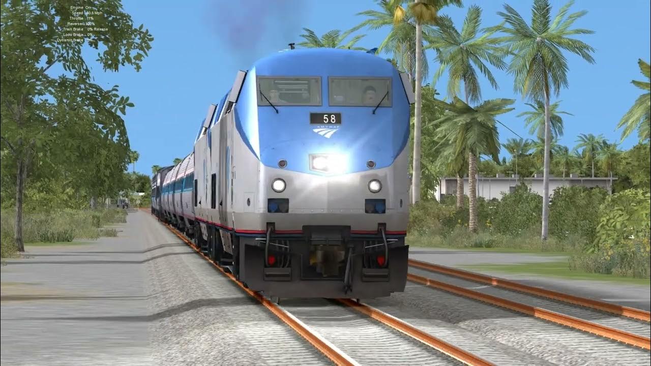 Amtrak 58 Silver Star near Fort Lauderdale - YouTube