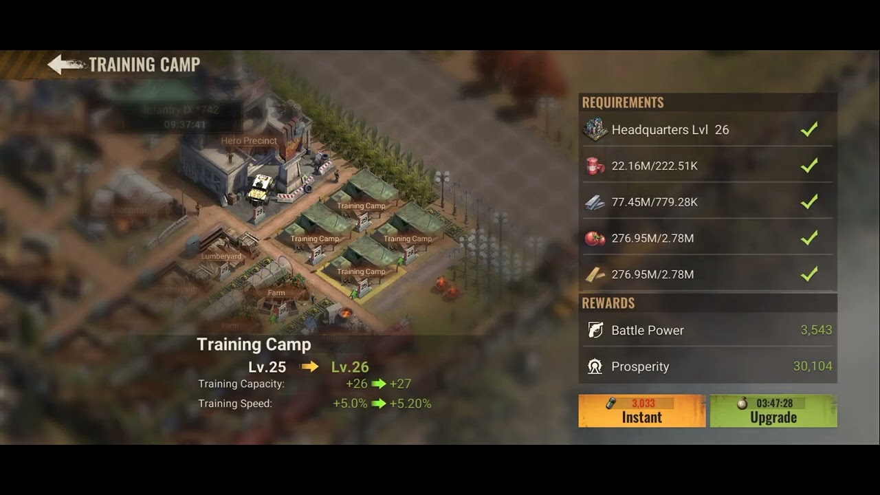 State of Survival Game || Better Choice: TRAINING CAMP Level 25 or 26 ...