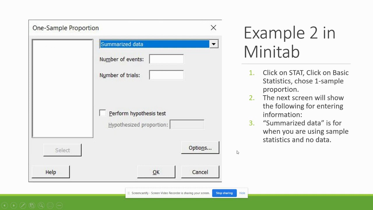 Example 2 of One Proportion Tests - YouTube