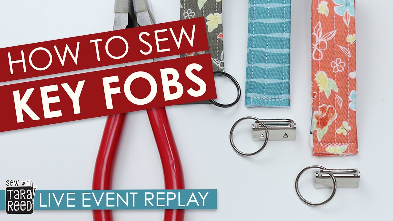 How to Sew Fabric Key Fobs - YouTube