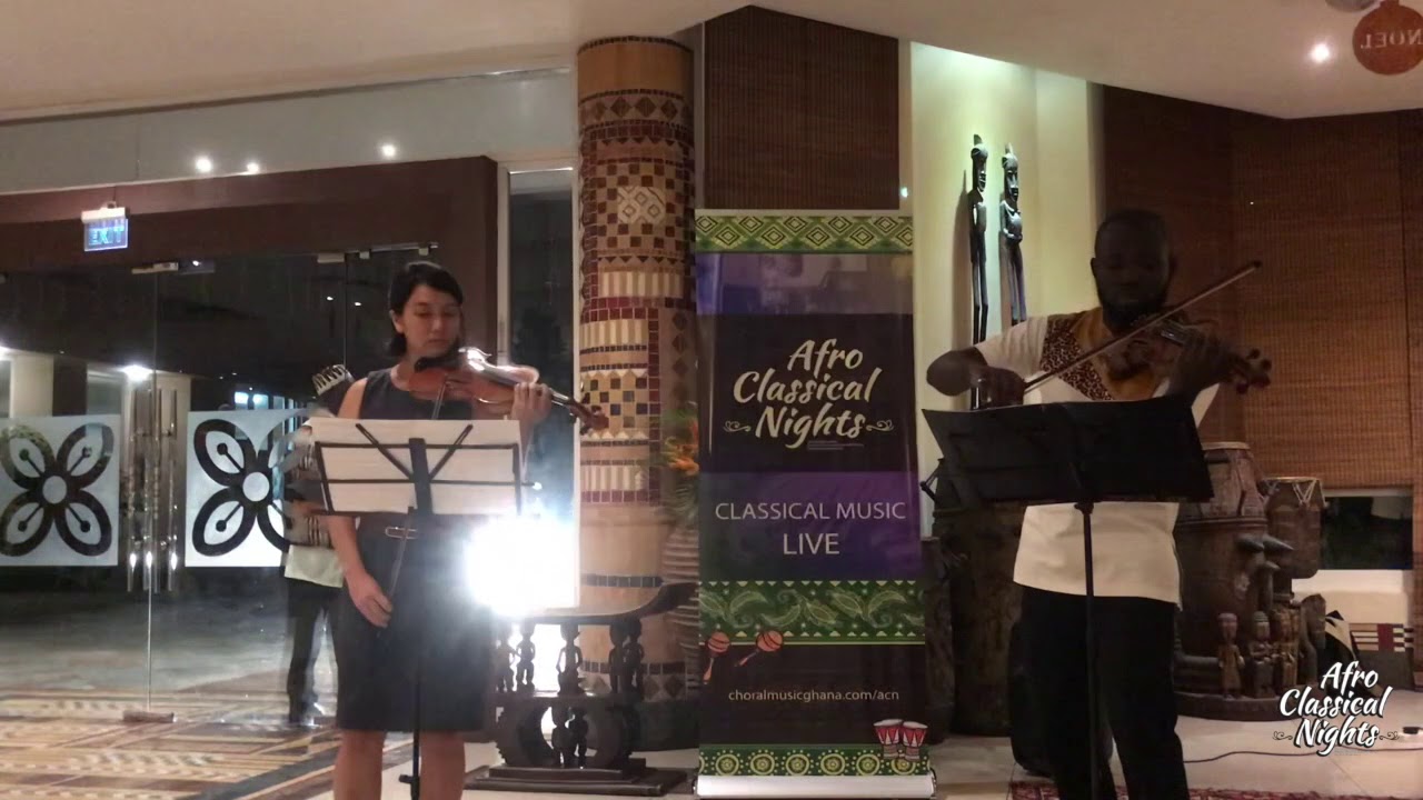 Heather Beem & James Bamfo play Bach's "Concerto for Two Violins in D ...