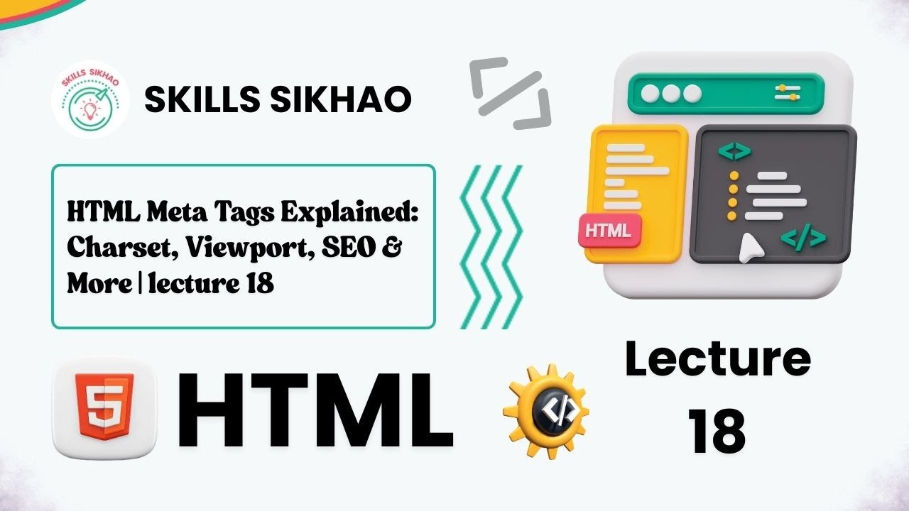 HTML Meta Tags | Charset, Viewport, SEO & more | Skills Sikhao - YouTube