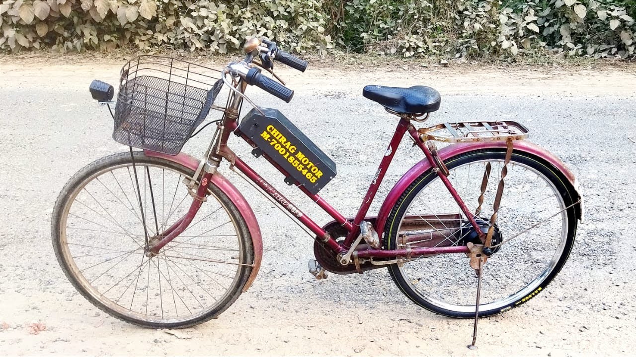 Desi old cycle trun intu electric bicycle with 36 v 250 watt Hub motor ...