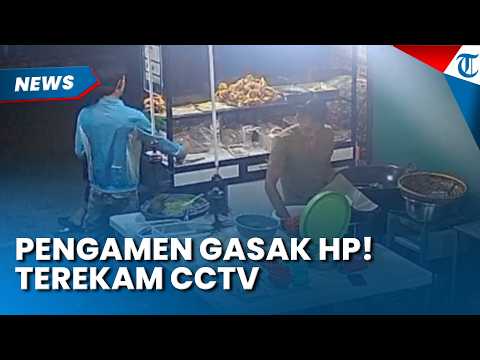 MODUS NGAMEN! Detik-Detik Ponsel Penjaga Warung di Tangerang Dibawa Kabur Pelaku