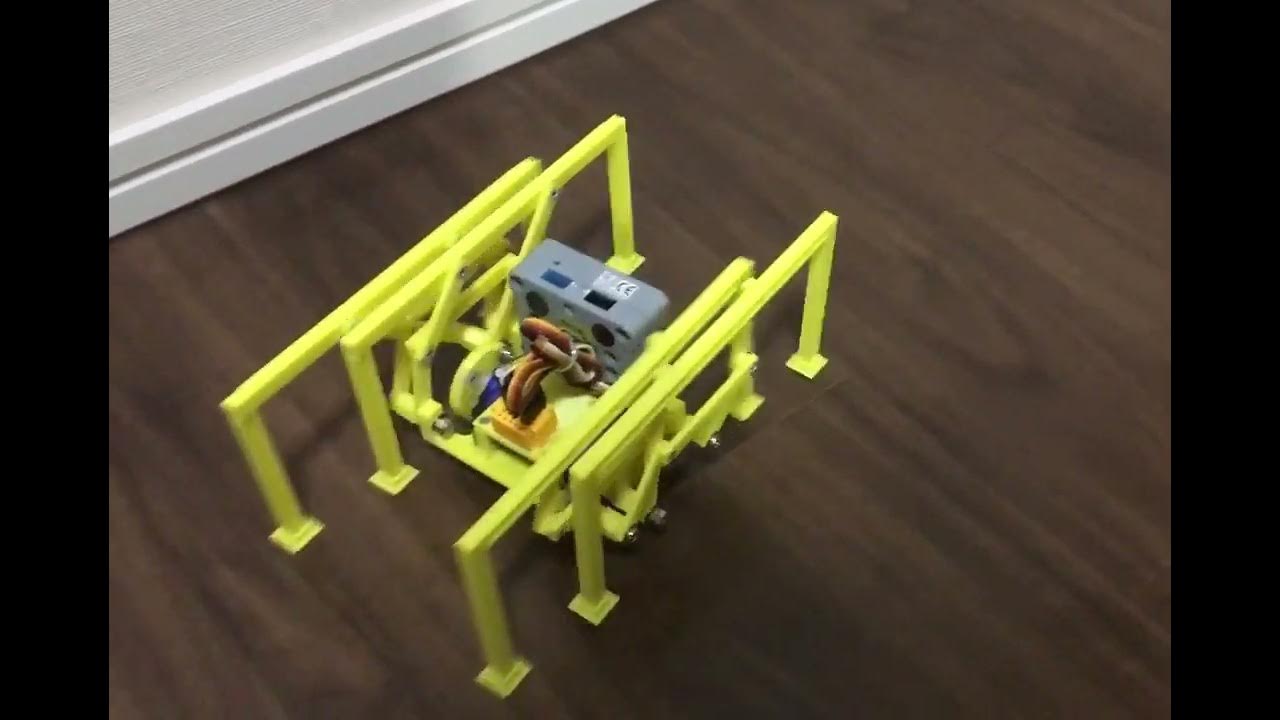 Chebyshev Linkage Walking Robot with M5 Stack (Ver. 1); side view - YouTube
