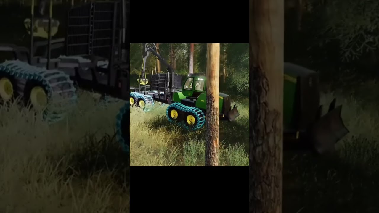 John Deere | fS19 | holmåkra logging map dark forest | #short | series ...