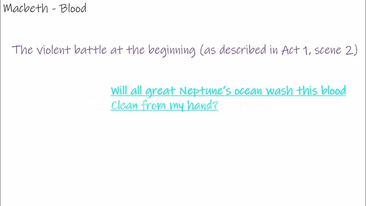 GCSE English - Macbeth - Blood (symbolism) - YouTube