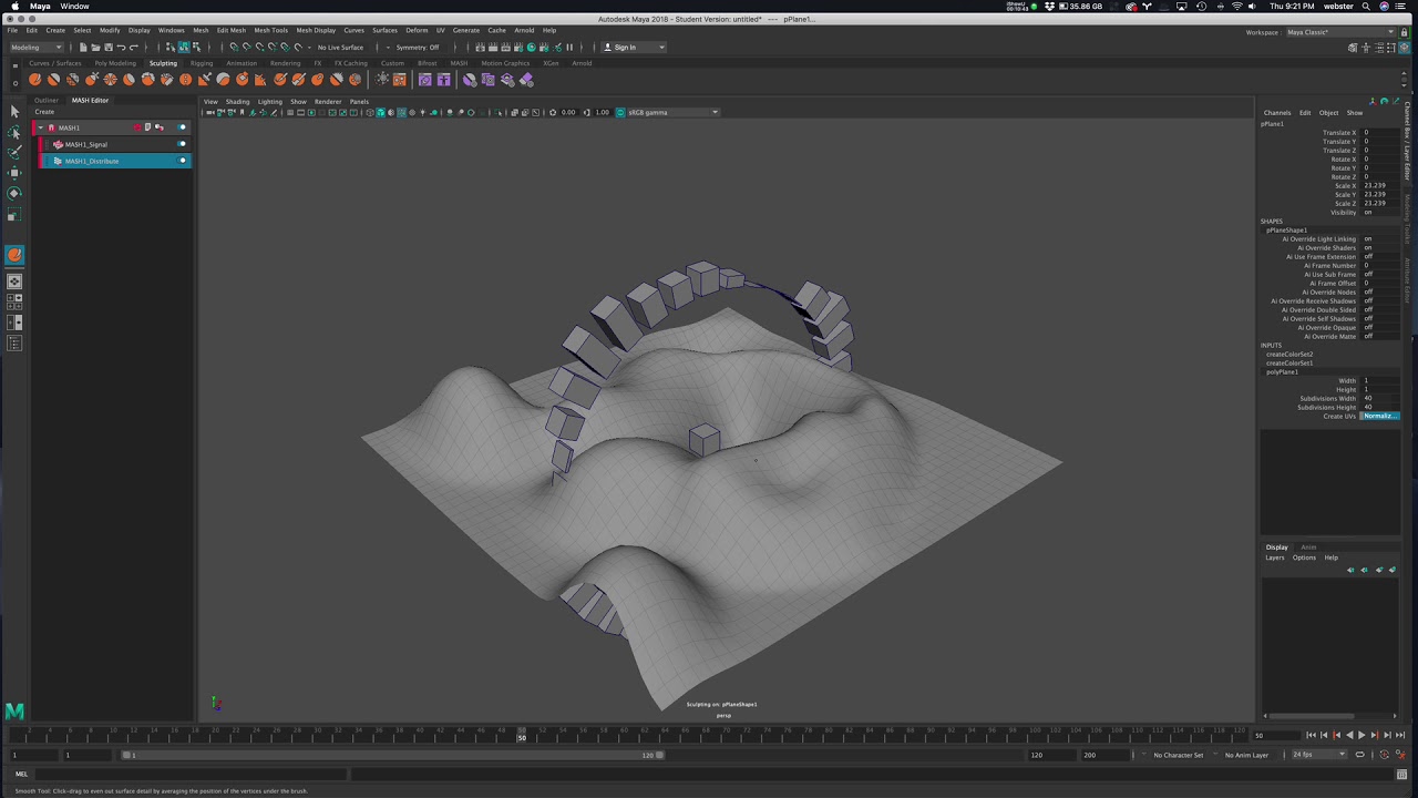 MASH : Radial and Mesh Distribute - YouTube