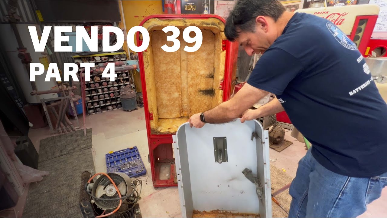 Inner Cabinet & Compressor Removal | 1951 Vendo 39 Coke Machine ...