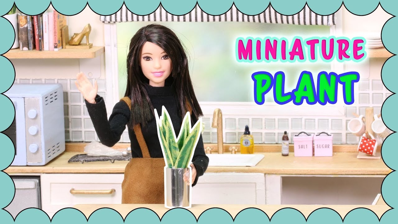 [How to make] Miniature plant for barbie dolls [super easy] - YouTube