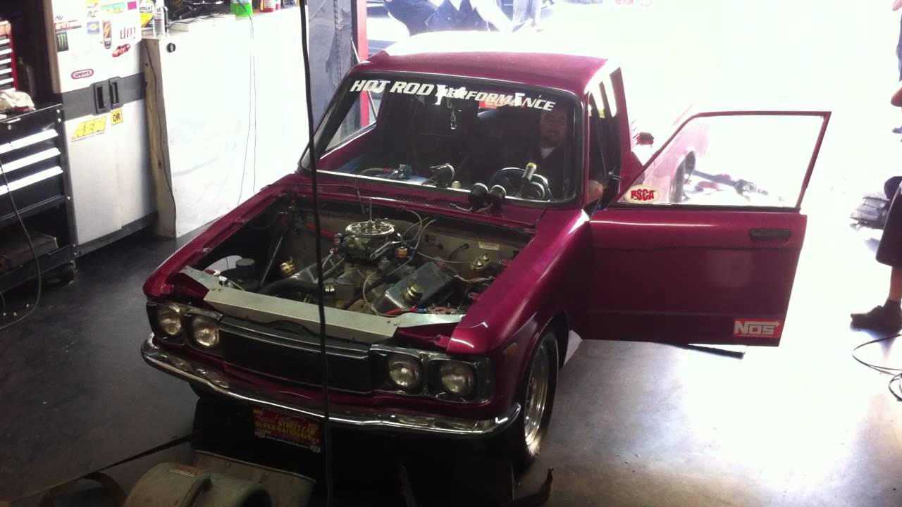 Chevy Luv Drag Truck on the Dyno - YouTube