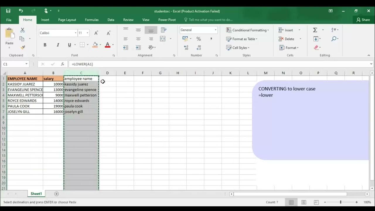 Converting From Upper Case Lower Case Excel Exceltips Exceltutorial Education Fypシ Fy