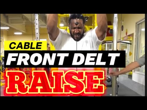 30 Reps Each Cable Front Delt Raise Exercise - YouTube
