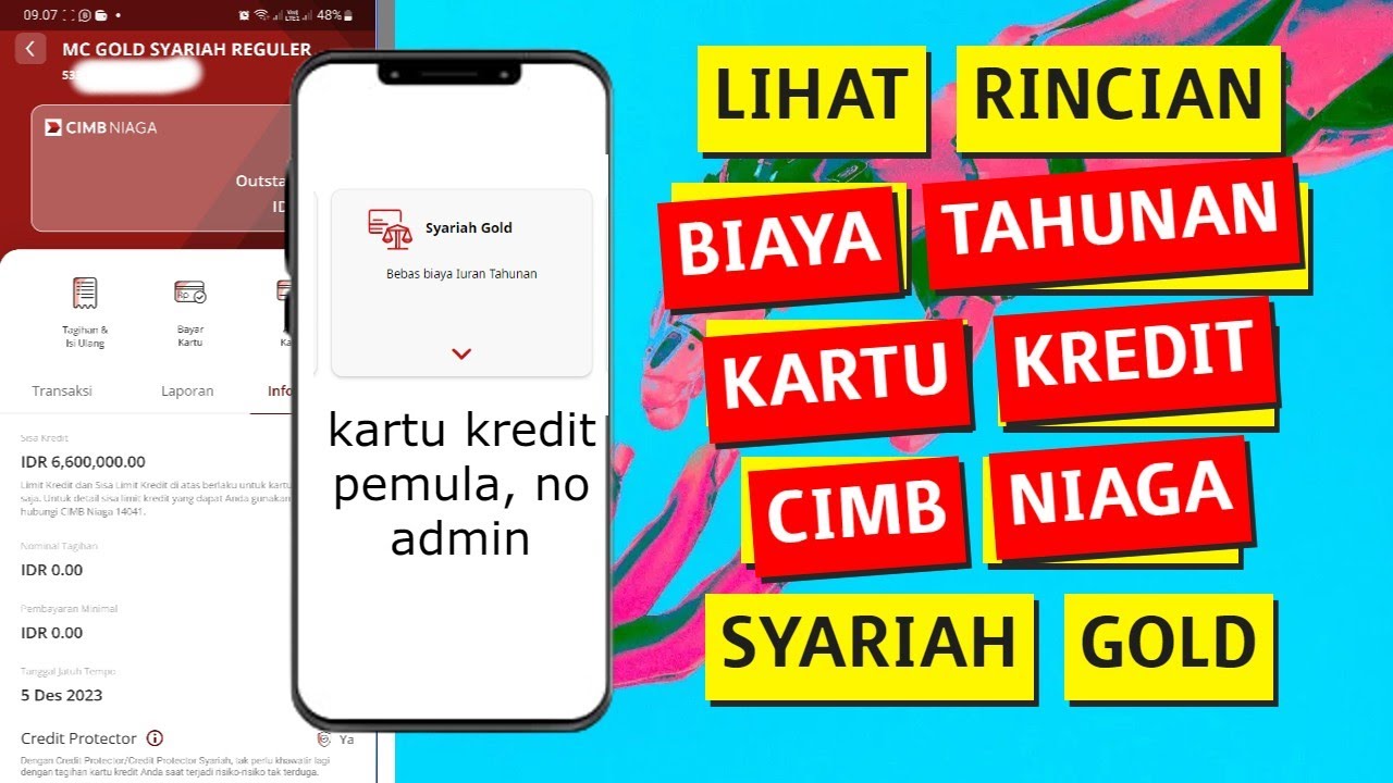Biaya Kartu Kredit Syariah Gold CIMB Niaga - YouTube