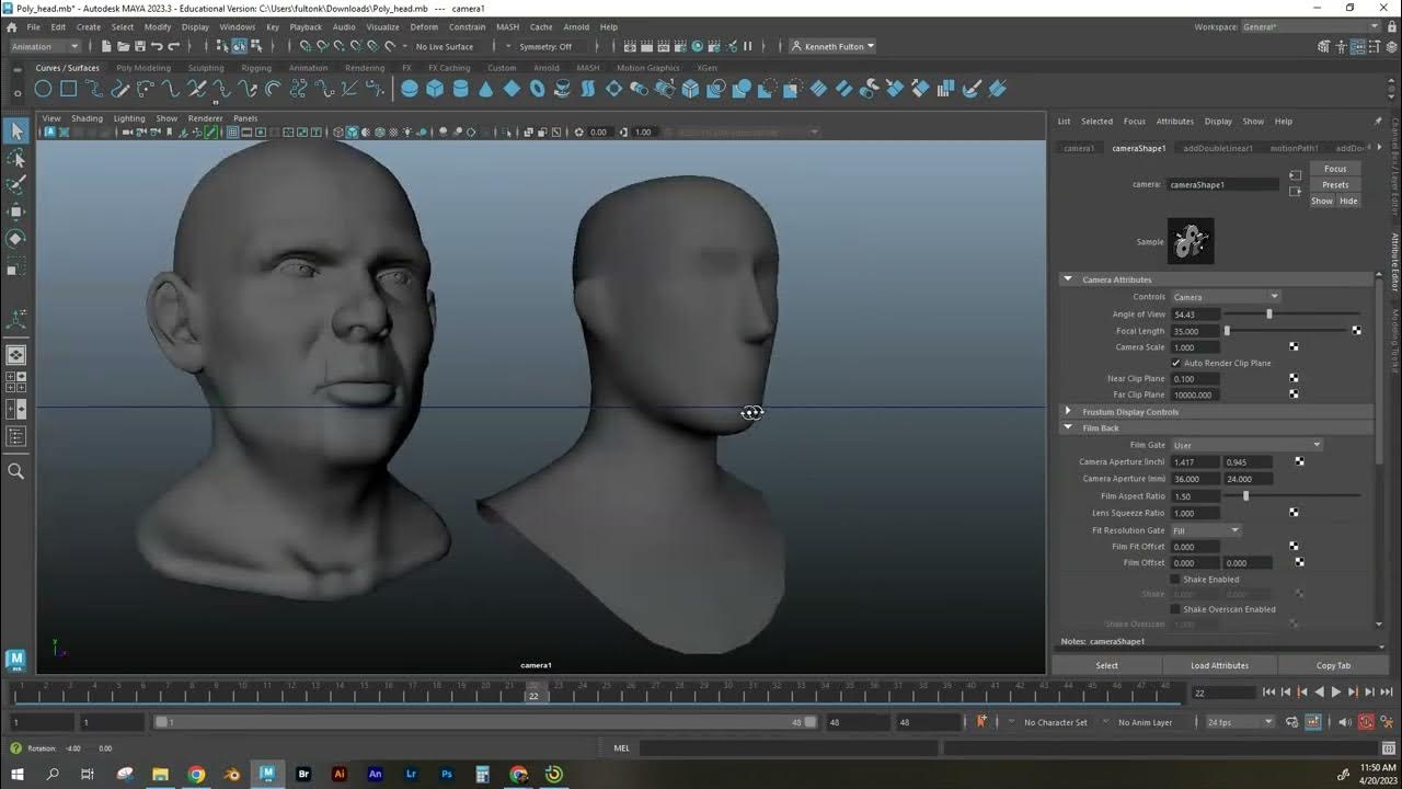 Camera constraint to motion path Maya - YouTube