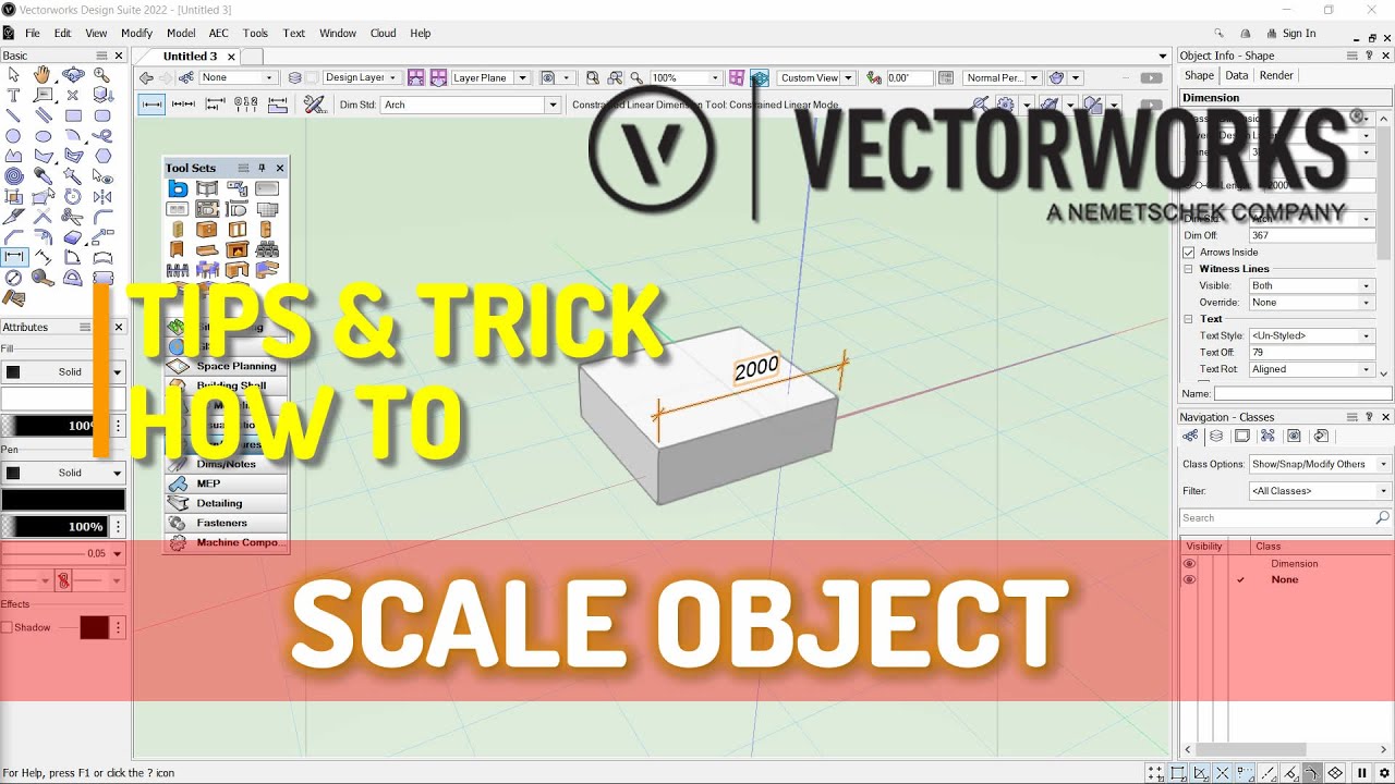 Vectorworks How To Scale Object YouTube Vectorworks How To Scale Object YouTube