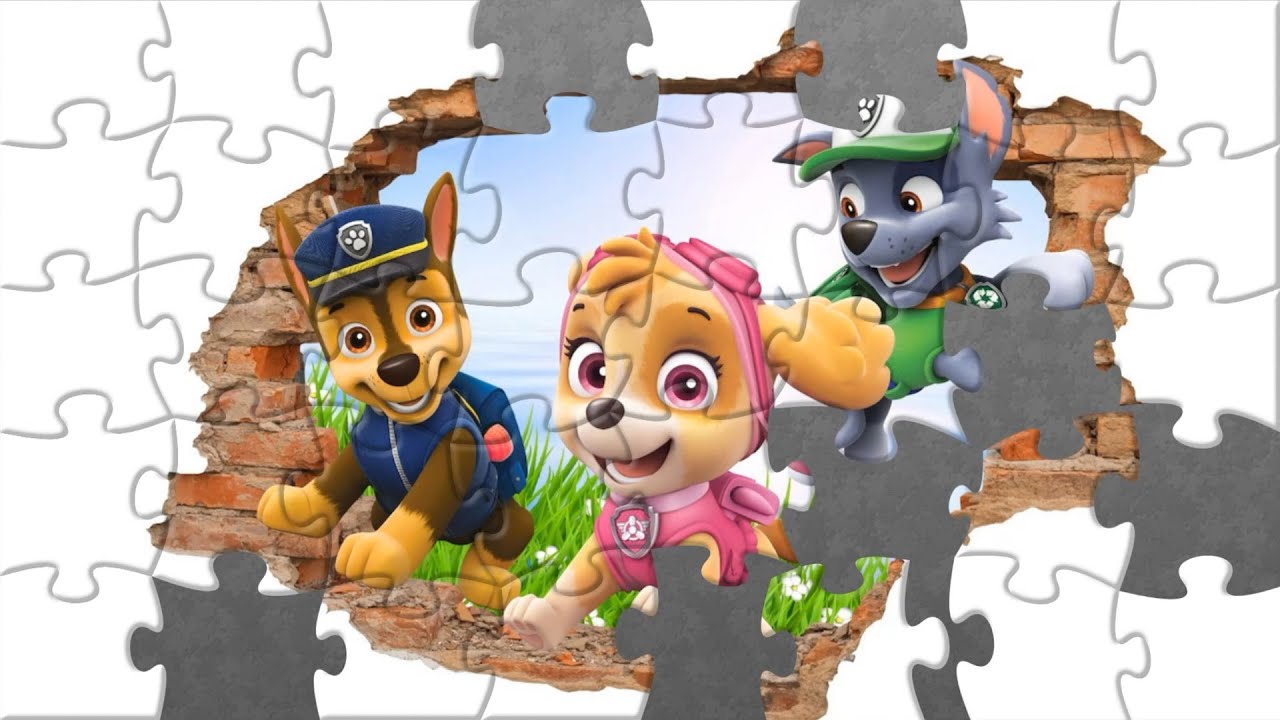 Paw Patrol puzzle - Chase, Skye and Rocky - puzzle | KWA MEOW - YouTube