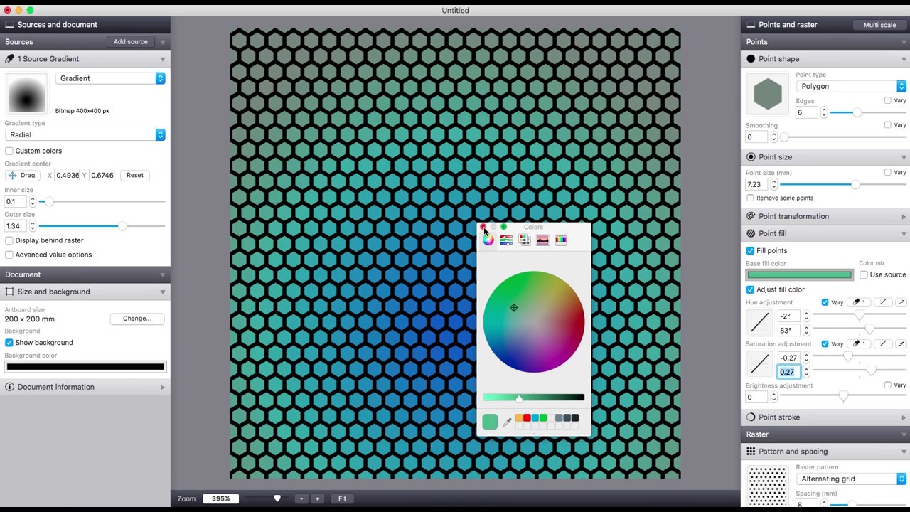 Vectoraster 7 - Color gradient - YouTube