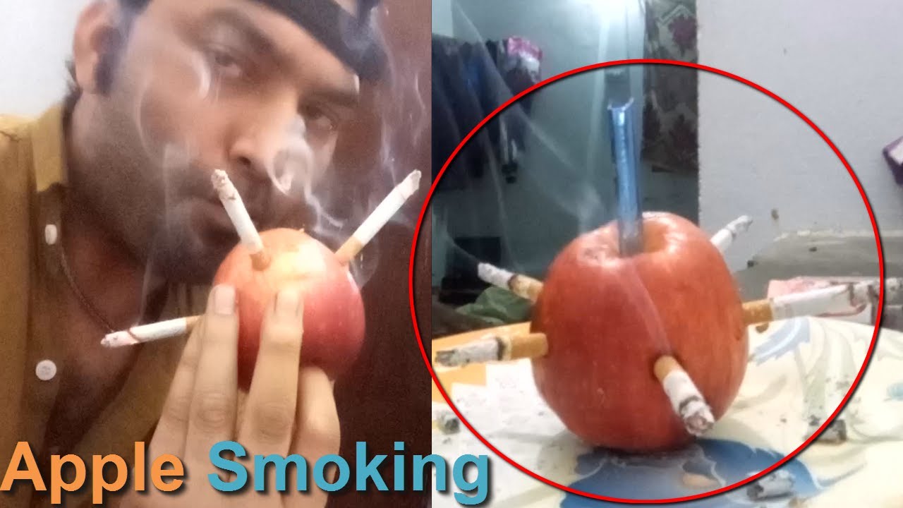 Smoking with apple fleaver - YouTube