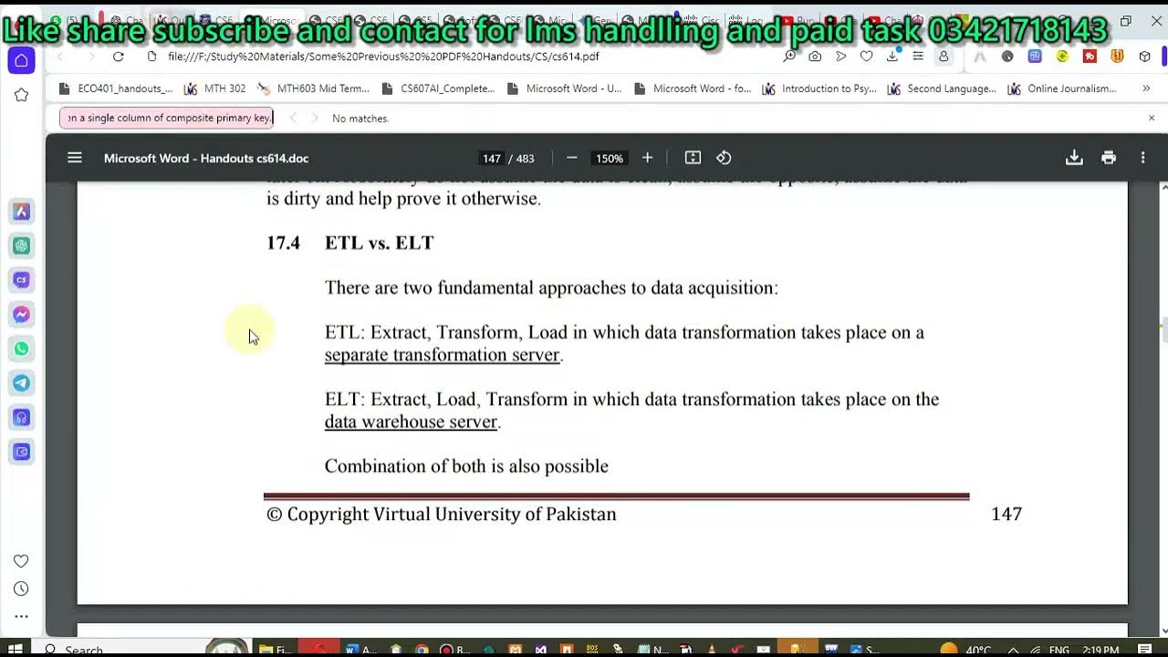 Cs614 Quiz 2 Solution Spring 2024 Verified Answers Youtube