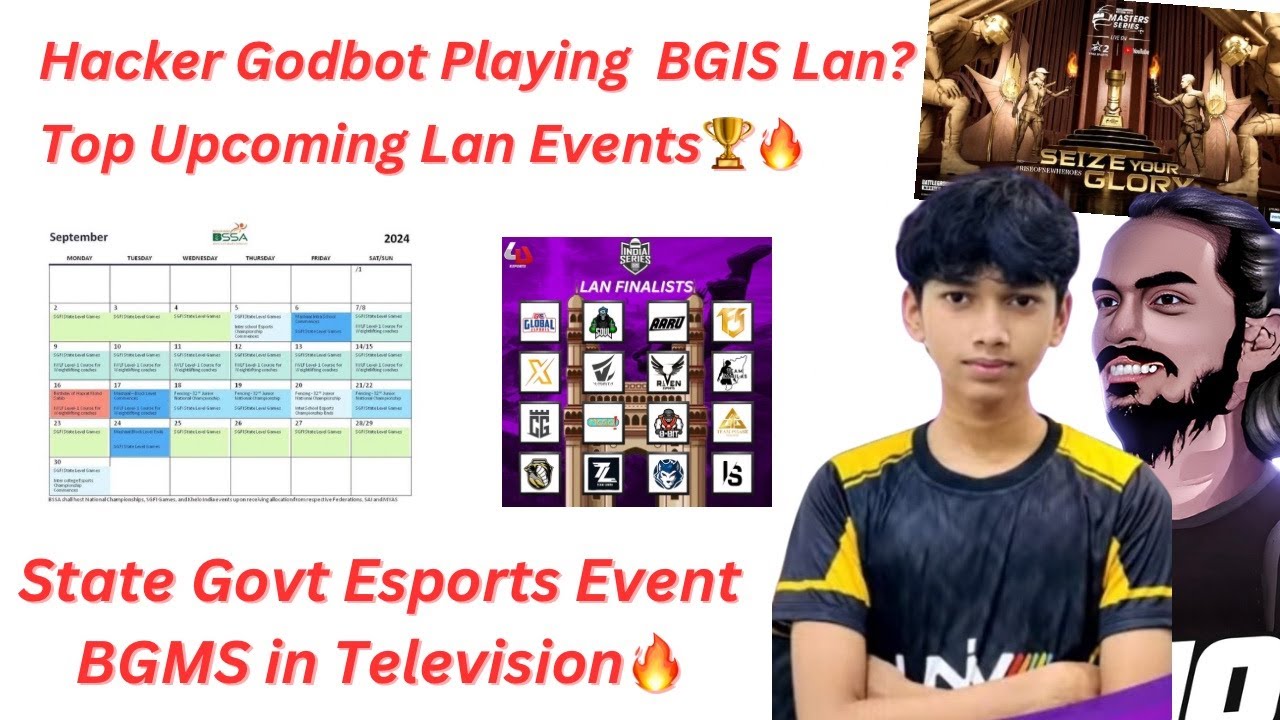 Upcoming BGMI Lan Events | BGMS in Television🔥| Godbot Playing BGIS Lan ...