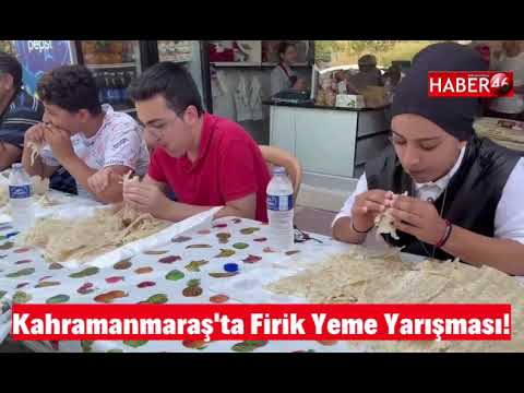 Kahramanmaraş’ta ‘Firik’ yeme yarışmasında galip çıkmadı