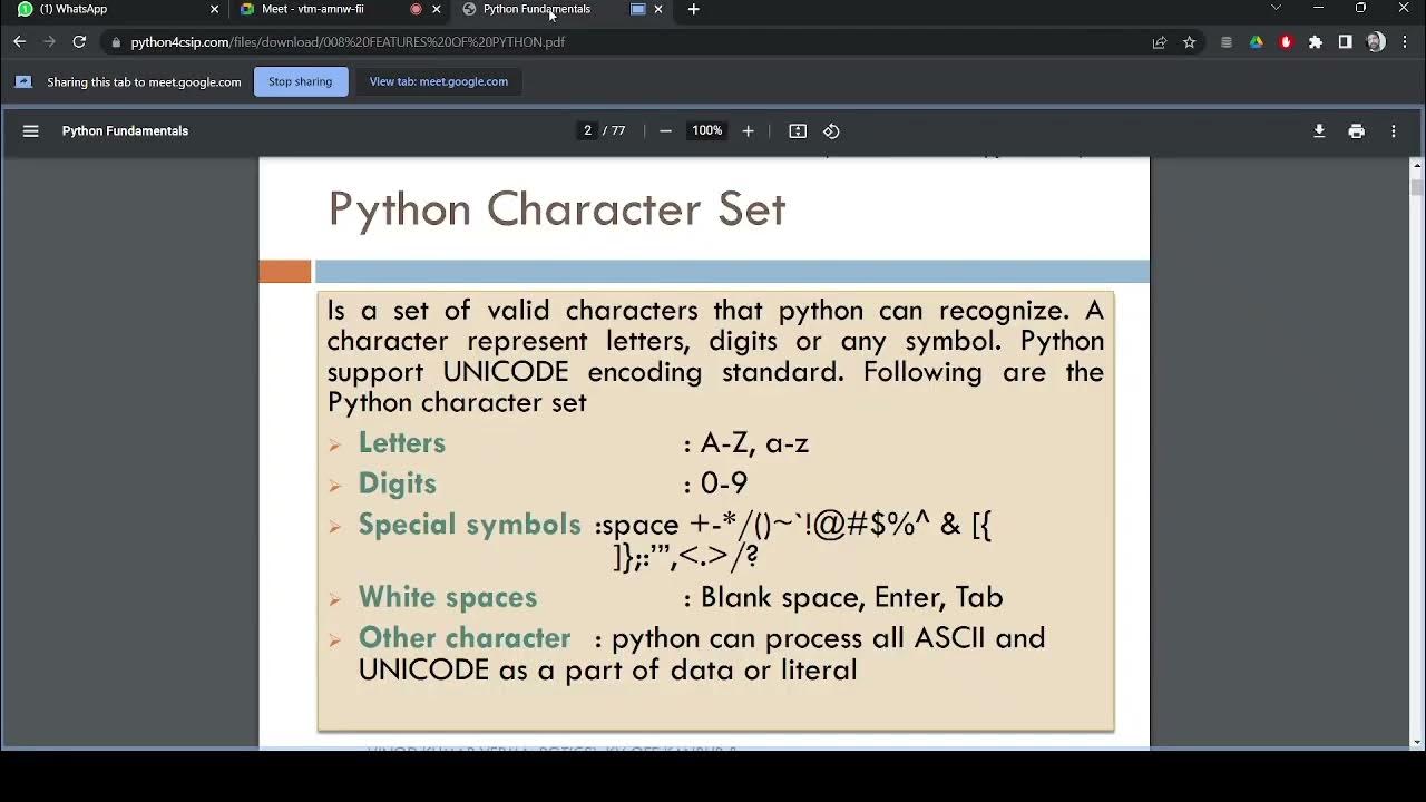 1 Fundamentals of Python - YouTube