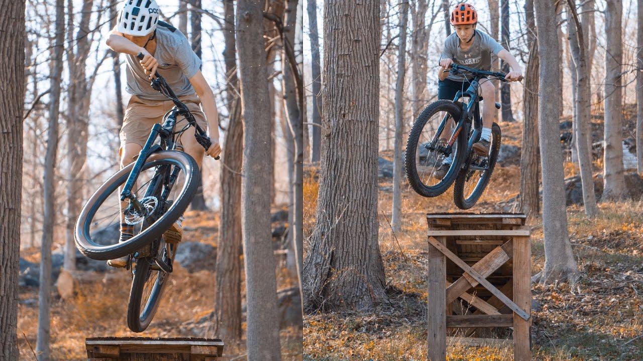Building an BIG EPIC mountain bike drop!! MTB drop! - YouTube