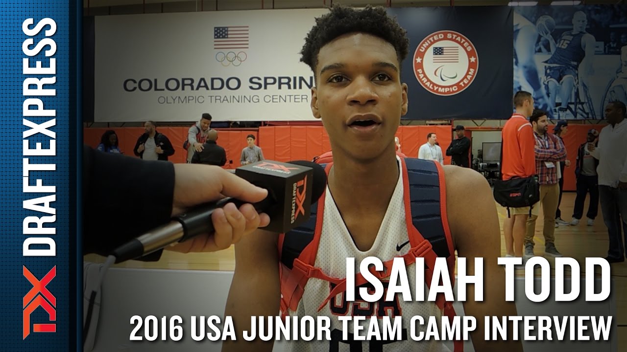 Isaiah Todd Interview at USA Basketball Junior National Team Camp - YouTube