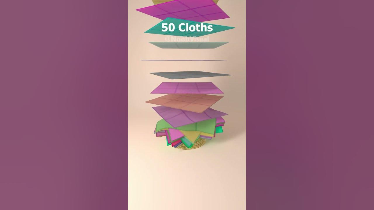 50 cloths vs spike #cloth #simulation #animation #3d #visual #blender ...