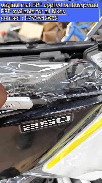 ORIGINAL PPF ON VITPLIN HASQVERNA ALL TYPES OF PPF AVAILABLE FOR ALL BIKES CONTACT : 8750542662 ...