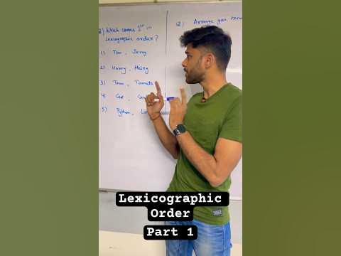Lexicographic Order | Part 1 | Important for SNAP Exam - YouTube