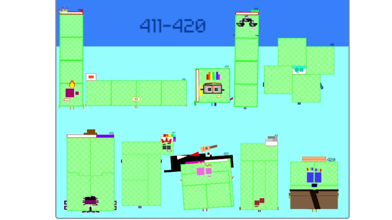 Numberblocks Band Retro 411-420 - YouTube