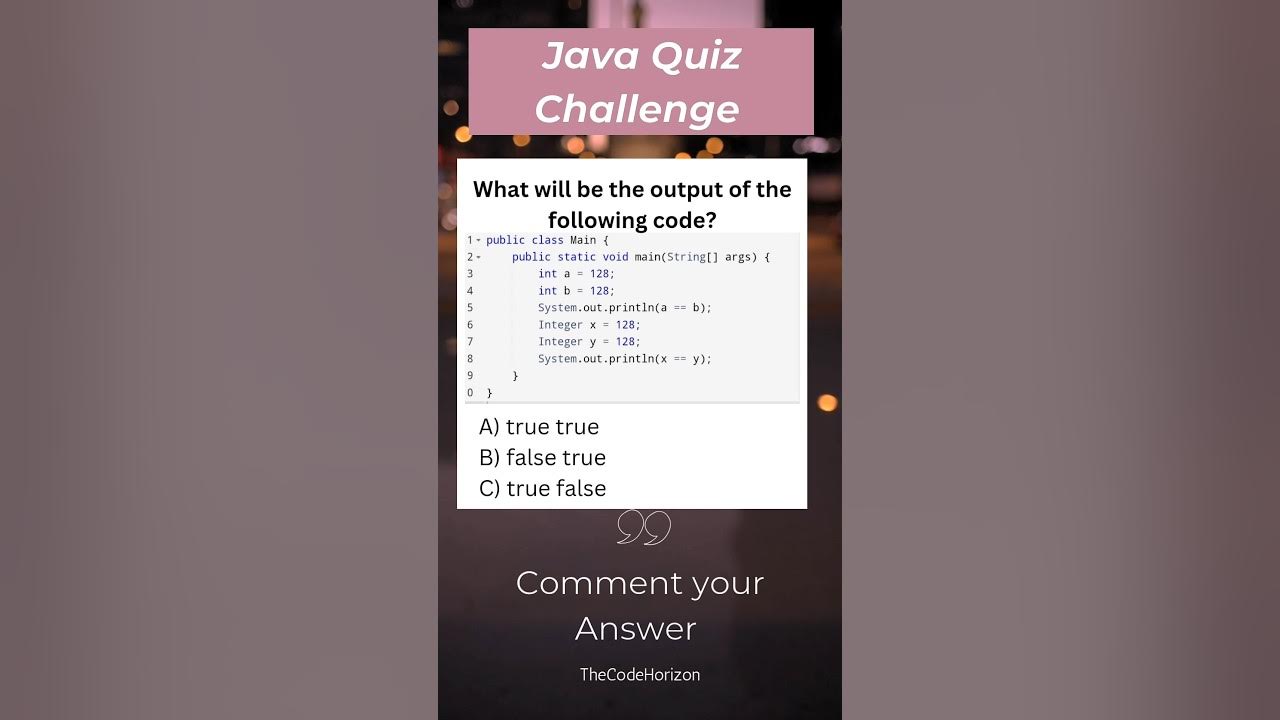 Java Quiz Challenge - Question 28 : Do you know about warraper classes in java? #javaquizzes ...