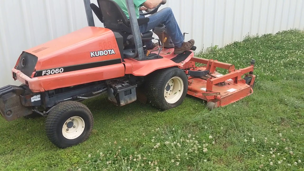 GovDeals: Kubota F3060 Front Mount Mower 4wd 72" - YouTube