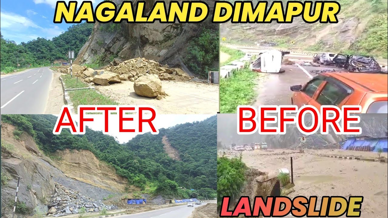 Dimapur Chumukedima Highway Landslide Before & After !! - YouTube