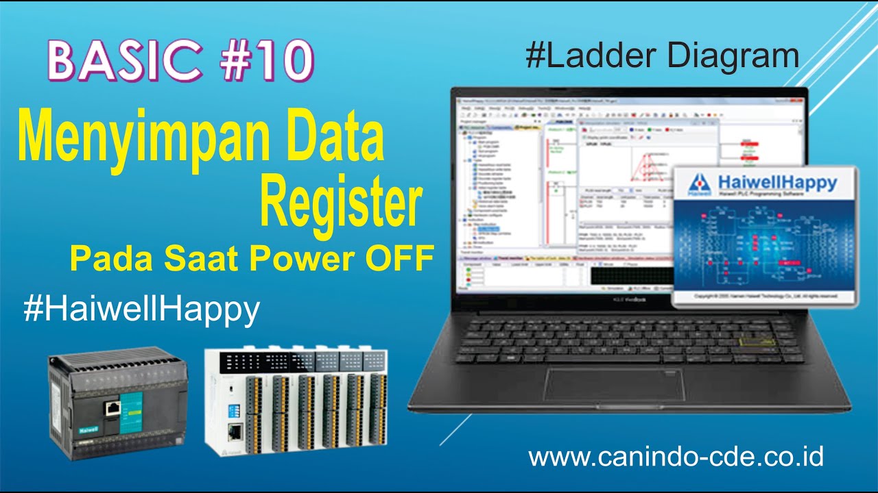Basic 10 Menyimpan Data Register Pada Saat Power Off Pada Haiwell Plc Youtube