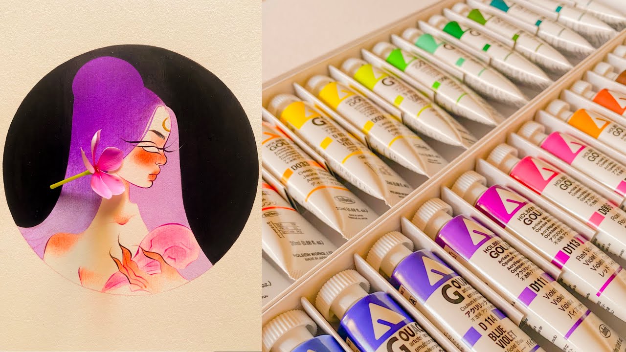 Real-Time Gouache Painting | Art Block, AI, and Staying Inspired - YouTube