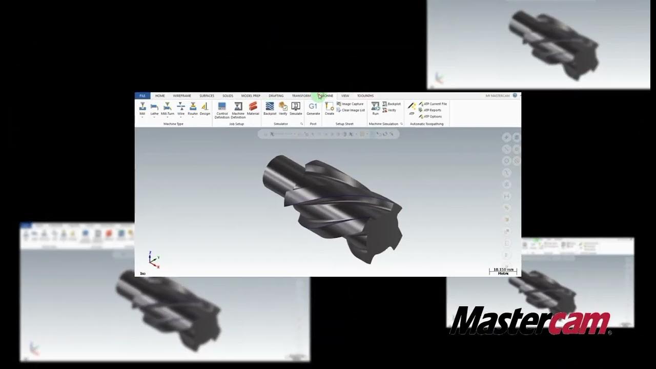 @mastercam Multiaxis Morph Toolpath - YouTube